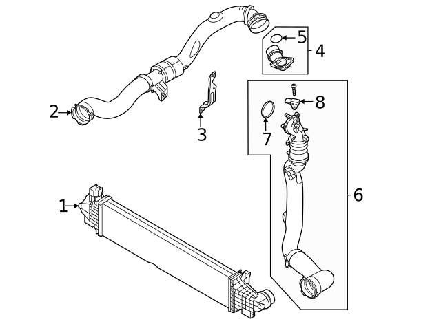 2021-2024 Ford Inter-Cooler LX6Z-6K775-D | OEM Parts Online