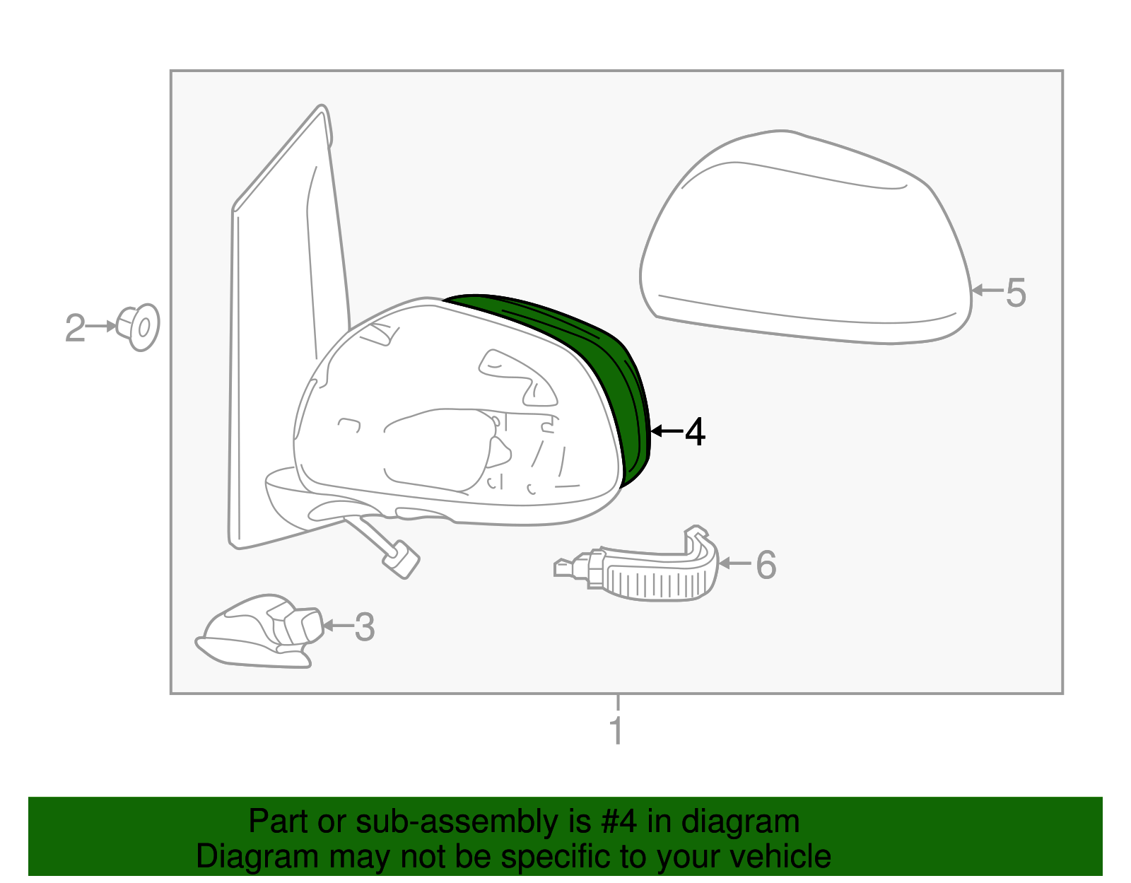 87903-08050 - 2013-2017 Toyota Sienna - Mirror Glass | Conicelli Toyota
