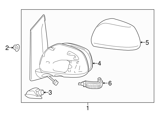 2011-2014 Toyota Sienna Mirror Glass 87906-08021 | Toyota San Diego Parts