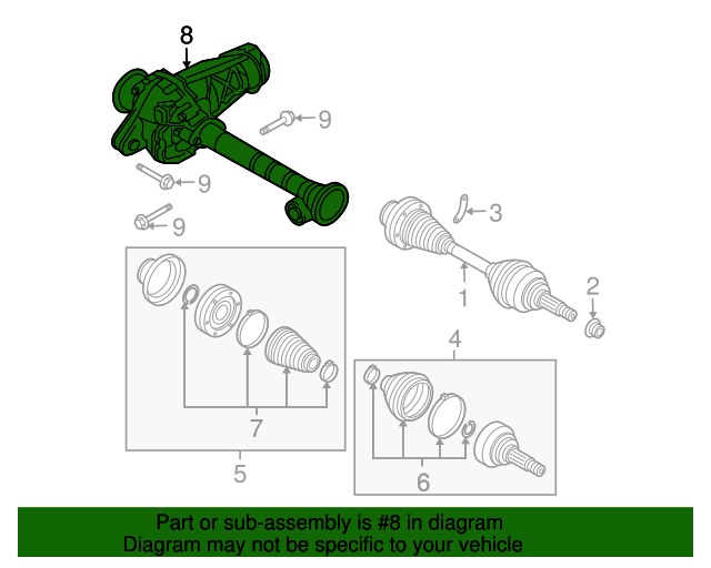 2003-2009 Porsche Cayenne Differential Assembly 955-349-010-01 | Sunset ...