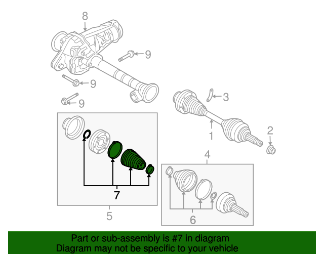 955-349-903-01 - Inner Boot 2003-2018 Porsche Cayenne | AutoNationParts.com