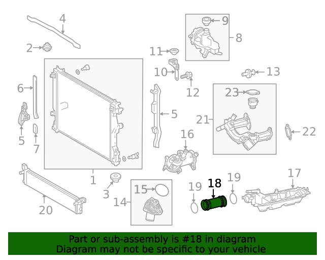 2018-2024 Lexus LC500 Engine Coolant Pipe 16322-0S010 | AutoNationParts.com
