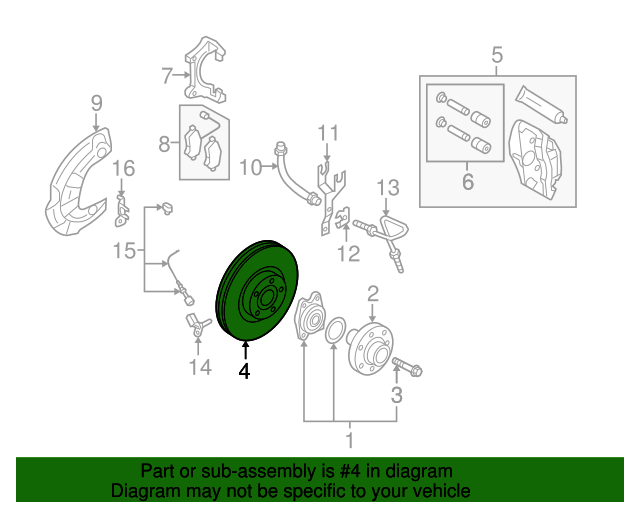 2005-2011 Audi Rotor 4F0-615-301-J | OEM Parts Online
