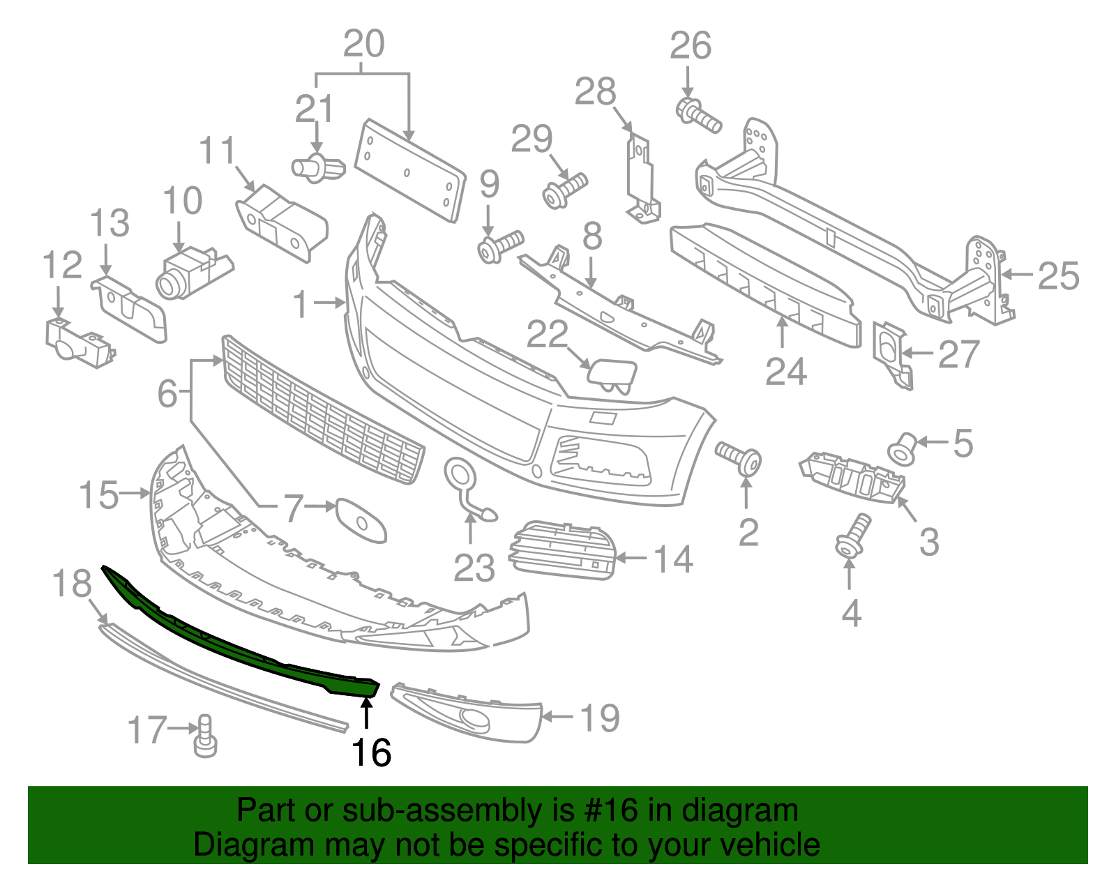 2011-2014 Volkswagen Touareg Lower Trim 7P6-807-110-9B9 | OEM Parts Online