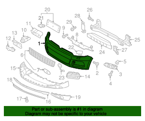 2011-2014 Volkswagen Touareg Bumper Cover 7P6-807-221-C-GRU | OEM Parts ...