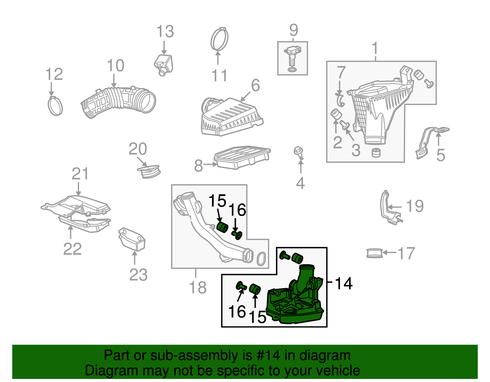 17230-R40-A00 - 2008-2012 Honda Accord - Chamber Assembly Resonator ...