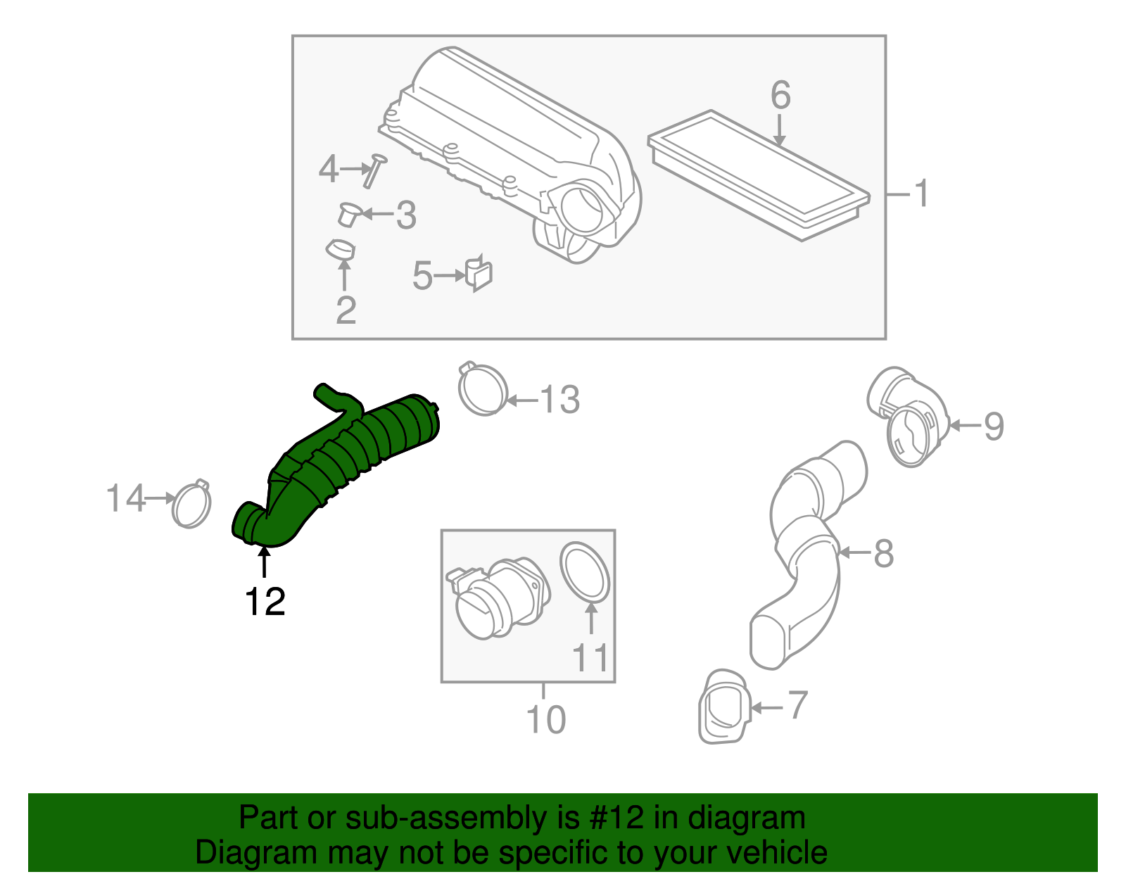 13-71-7-627-503 - Air duct 2011-2017 Mini | AutoNation Parts