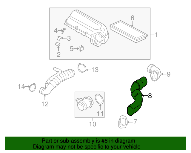 13-71-2-753-070 - Engine Air Intake Hose 2007-2015 Mini Cooper ...