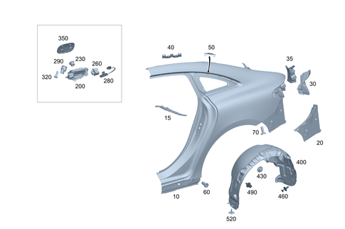 Rear Fender for 2024 Mercedes-Benz EQE 350+ | Mercedes-Benz USA Parts