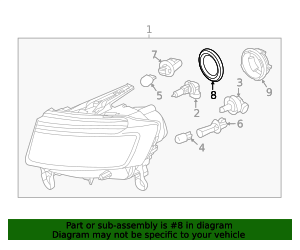68222845AA - Headlight Bulb Cap - 2014-2020 Jeep Grand Cherokee | Mopar ...
