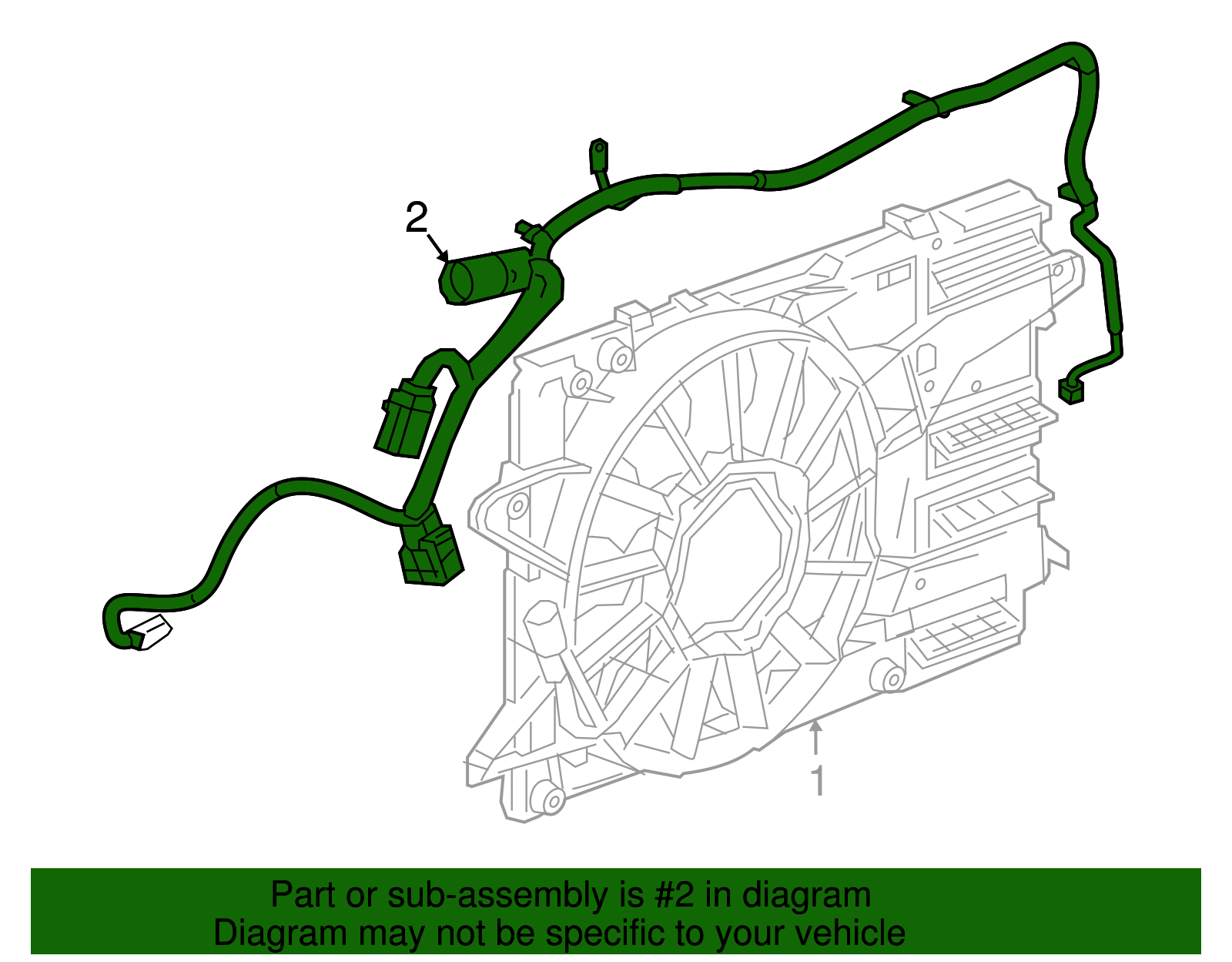 2021-2025 Chevrolet Malibu Engine Cooling Fan Wiring Harness 84766913 ...