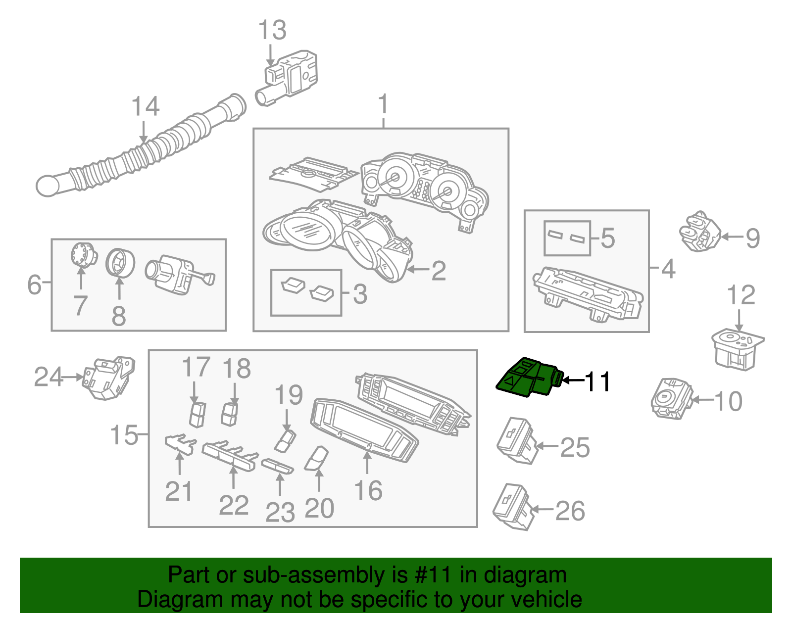 2007-2013 Acura MDX Hazard Switch 35510-STX-A02 | OEMAcuraPart