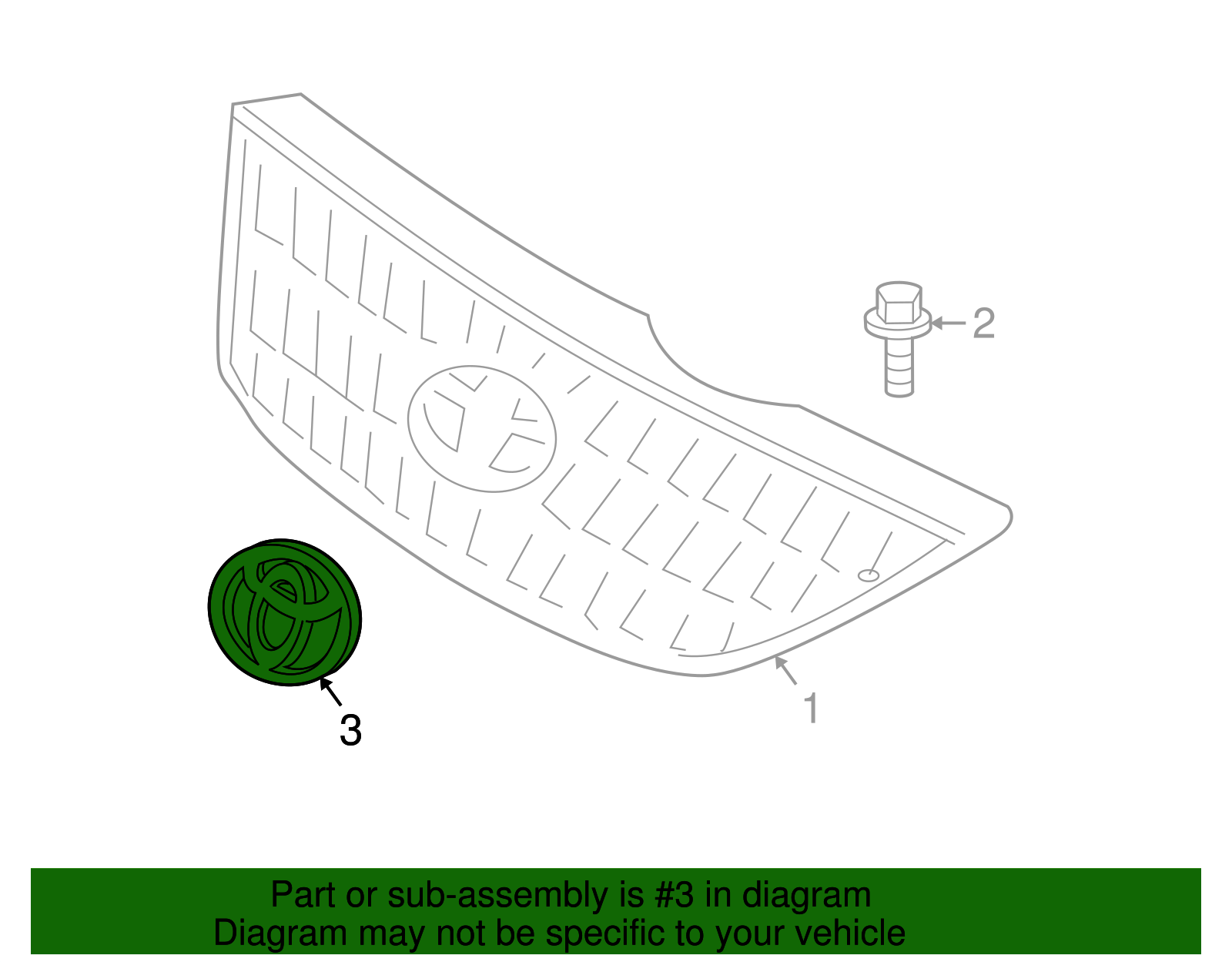 2004-2015 Toyota Emblem 75311-AA040 | Retail Performance Auto Parts