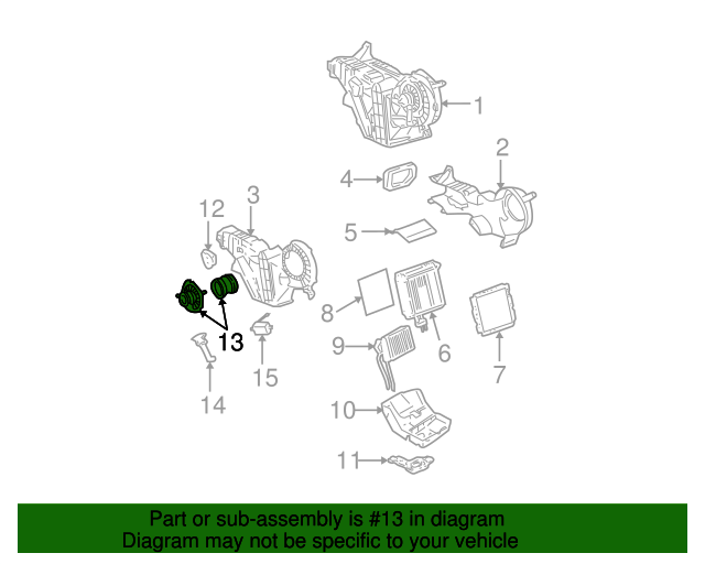 2000-2020 GM Heating and Air Conditioning Auxiliary Blower Motor ...