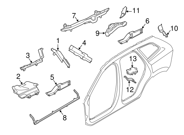 2018-2020 Volvo XC60 Body A-Pillar Seal - Passenger Side (RH) 31440816 ...