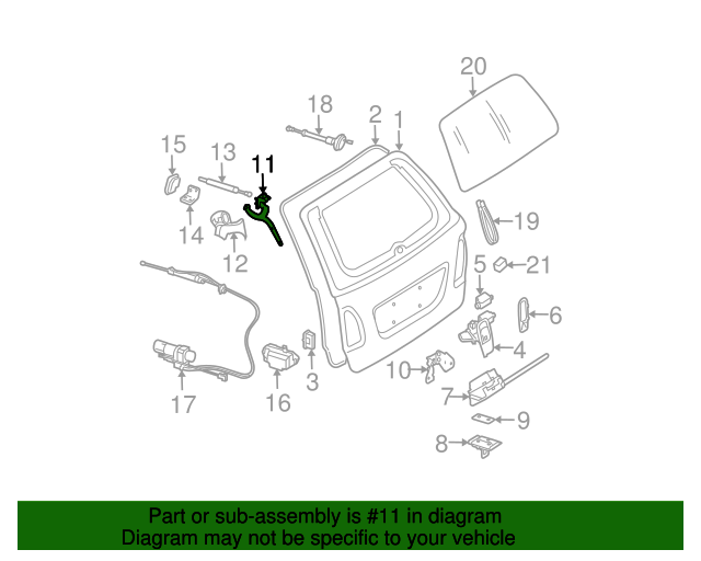 2004-2009 Mercedes-Benz Liftgate Hinge 211-740-04-37 | AutoNationParts.com