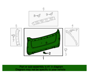 2015-2020 Toyota Sienna Lift Gate Trim 67750-08030-B1 | Toyota Parts Center