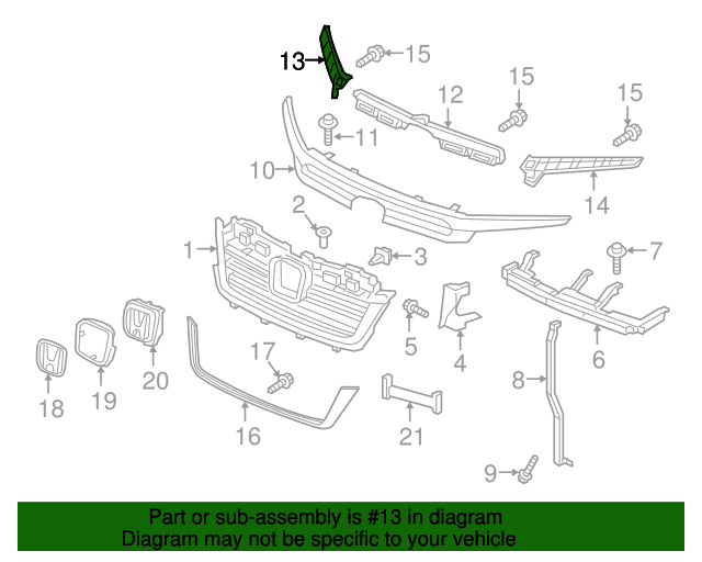 71152-T6Z-A00 - Base Garnish (R) - 2017-2020 Honda Ridgeline | Honda ...