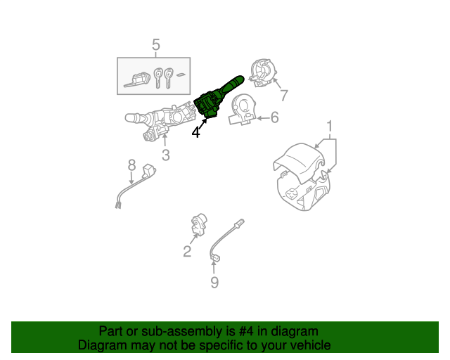 2004-2009 Lexus Wiper Switch 84652-0E011 | OEM Parts Online