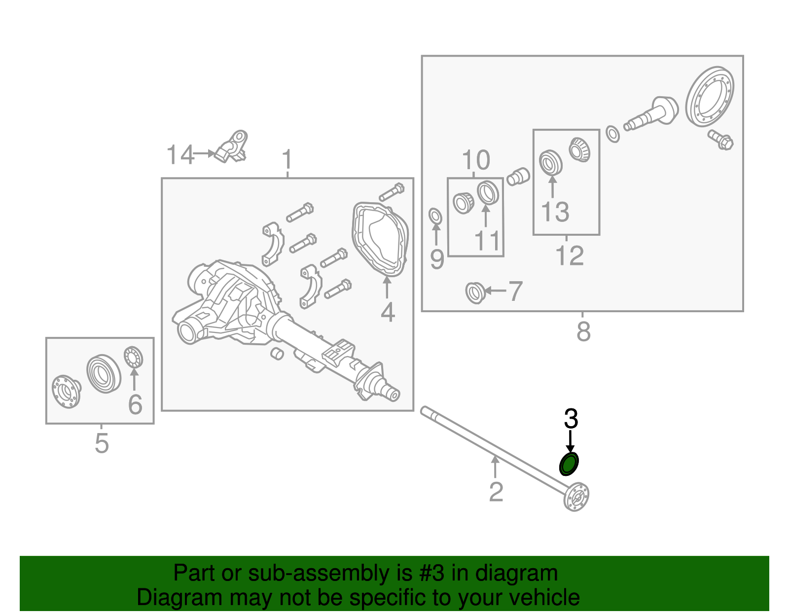 2008-2024 Ford OEM NEW Ford 2008-2019 F350 F350 Super Duty XLT Axle ...