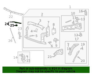 84257484 - Driver Side Front End Sheet Metal Diagonal Brace 2021-2023 ...