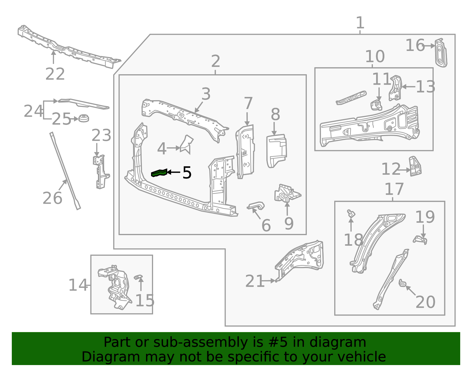 2019-2025 GM Radiator Support Bracket 84214083 GM | GMPartsDirect.com