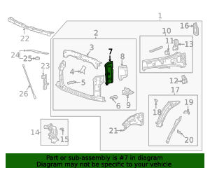 2019-2024 GM Driver Side Front End Upper Tie Bar Support 84625276 | OEM ...