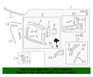 2019-2025 GM Radiator Support Side Panel Bracket 84214081 GM ...