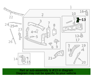 2021-2024 GM Driver Side Fender Rear Upper Body Side Bracket 84731785 ...