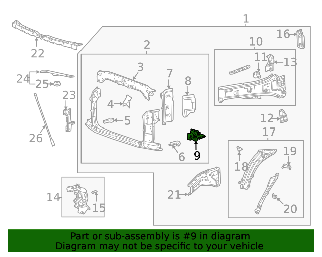 2019-2024 GM Outer Support - Passenger Side (RH) 84214082 | TascaParts.com
