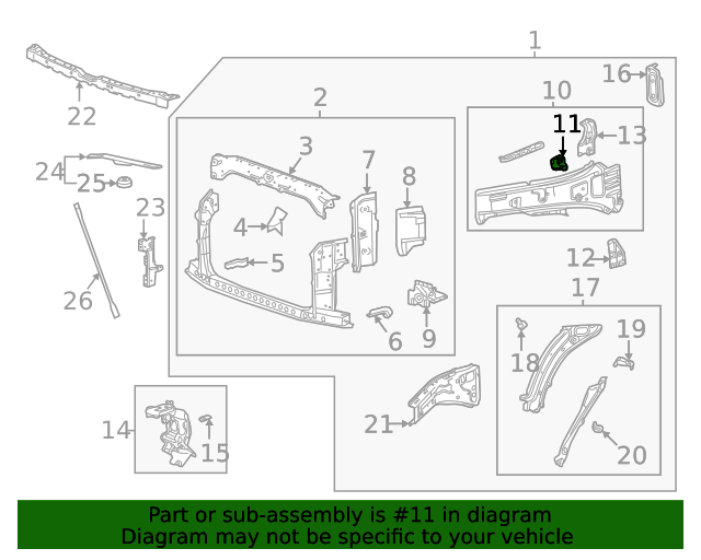 2021-2024 GM Passenger Side Hood Strut Bracket 84267782 GM ...