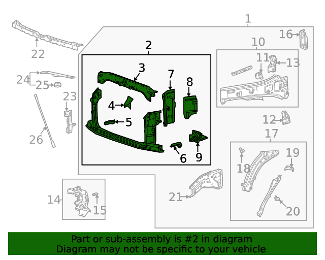 2021-2024 GM Radiator Support 85544205 GM | GMPartsDirect.com