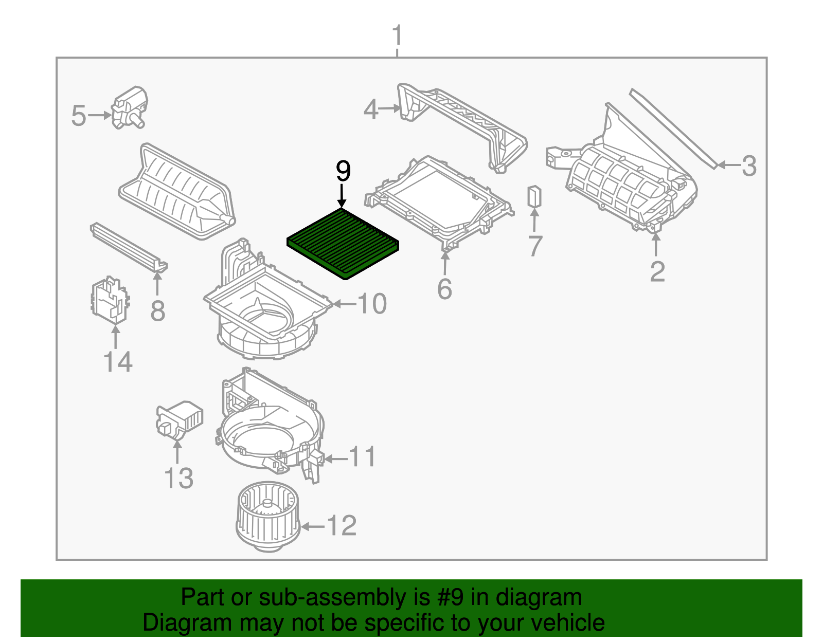 97133-C1000 - Air Filter 2017-2019 Kia Cadenza | Kia.Parts Store