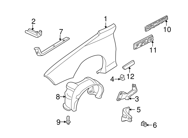 1993-2002 Chevrolet Camaro Body Side Molding 88892067 | QuirkParts