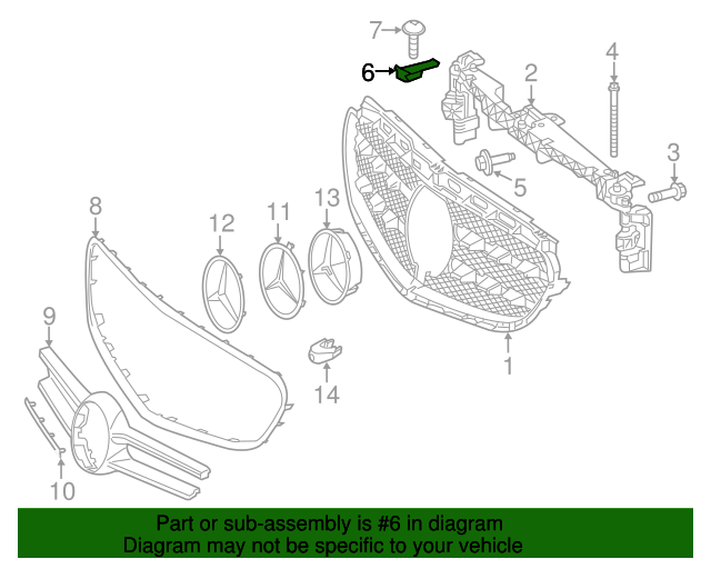 212-885-55-14 - Outer Bracket 2014-2016 Mercedes-Benz | Mercedes-Benz ...