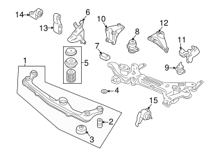 1993-2002 Volkswagen Engine Carrier Mount 1H0-199-609-G | QuirkParts