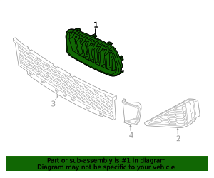 Genuine BMW 51-13-9-881-783 | Upper Grille | FREE Shipping on Most ...