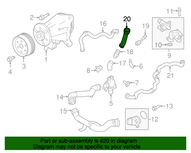 2016 Land Rover Coolant Hose LR062083 | OEM Parts Online