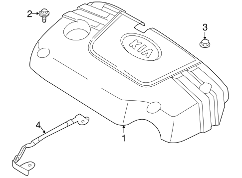 Engine Appearance Cover for 2005 Kia Rio | Kia Parts Fast