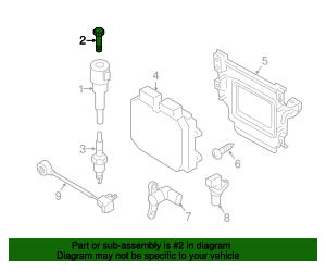 9YA9-40-608 - Ignition Coil Bolt 2012-2013 Mazda 3 | AutoNation Parts