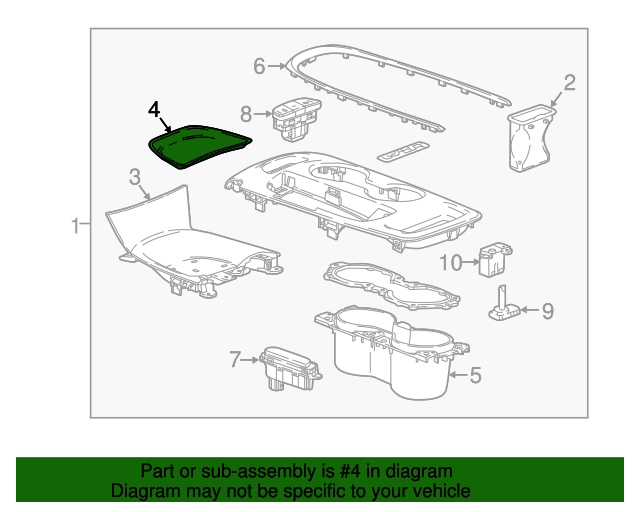 2016-2021 Chevrolet Malibu Storage Tray Mat 84401327 | TascaParts.com
