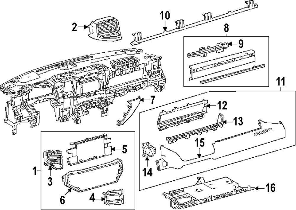 2022-2025 Toyota Air Vent Cover 55662-0C060 | Toyota Parts Center