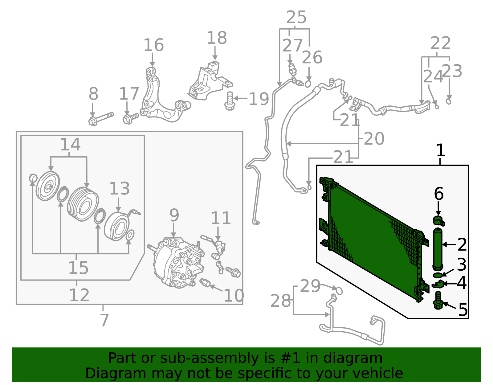7812A352 - A/C Condenser 2020-2024 Mitsubishi Outlander Sport ...