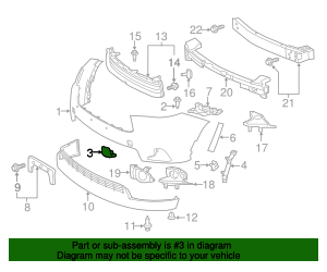 52128-0E926 - Tow Eye Cap (Left, Front) - 2014-2016 Toyota Highlander ...
