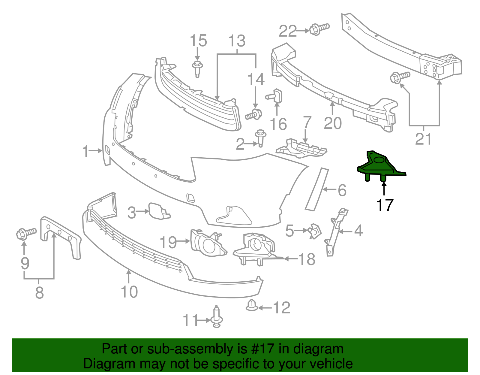 2014-2016 Toyota Highlander Cover Fog Lamp - PASSENGER SIDE 81481-0E140 ...