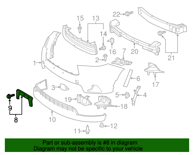 2014-2016 Toyota Highlander License Bracket 52114-0E080 | OEM Parts Online