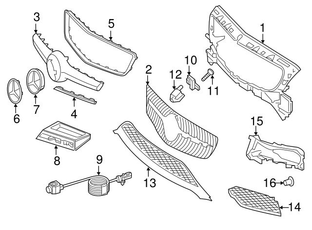 218-885-08-00 - Park Assist Camera Bracket 2015-2018 Mercedes-Benz CLS ...