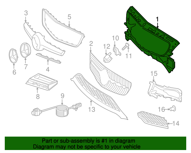 218-885-37-65 - Mount Panel 2015-2018 Mercedes-Benz CLS 63 AMG® S ...