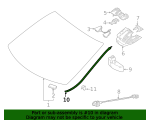 247-690-03-01 - Windshield Molding 2021-2023 Mercedes-Benz | Mercedes ...