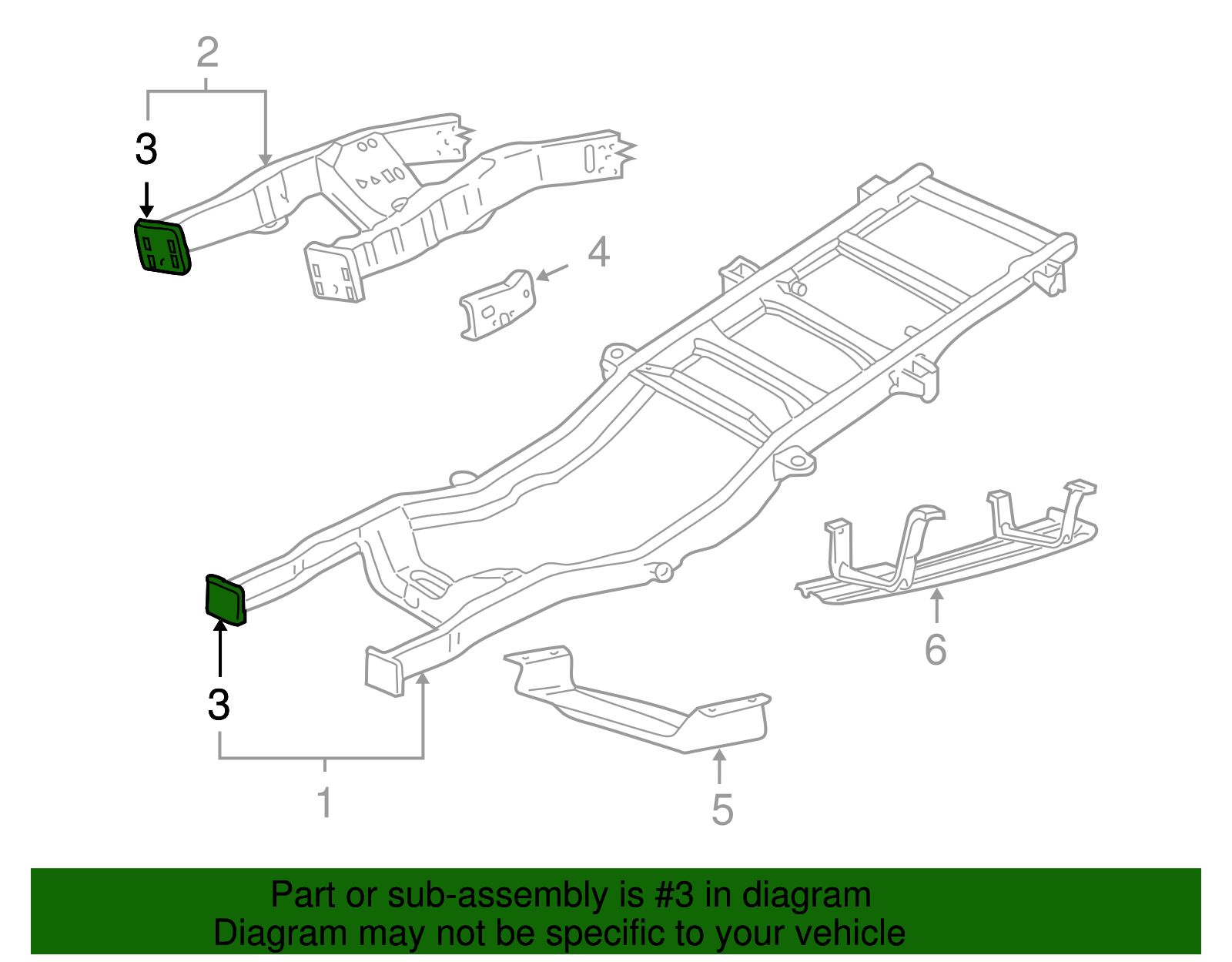 5C3Z-17C886-AA - Frame Rail End Bracket 1999-2007 Ford | Direct Factory ...